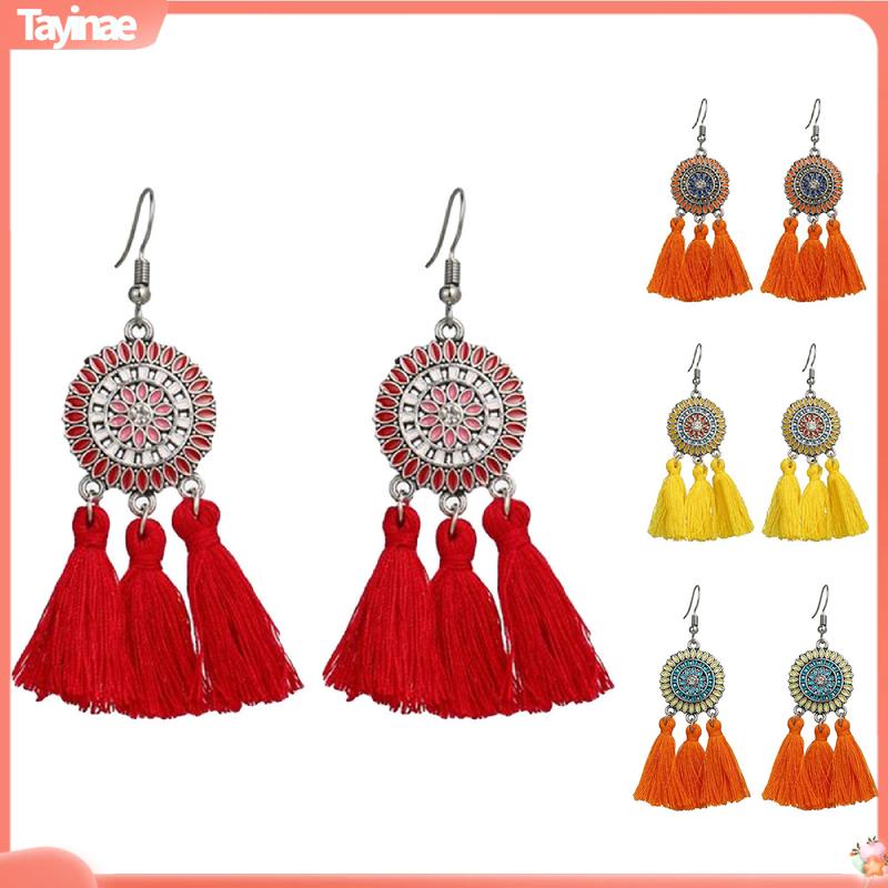 Anting-anting aloi Tayinae-bohemian, rupa menawan, jumbai bunga ...