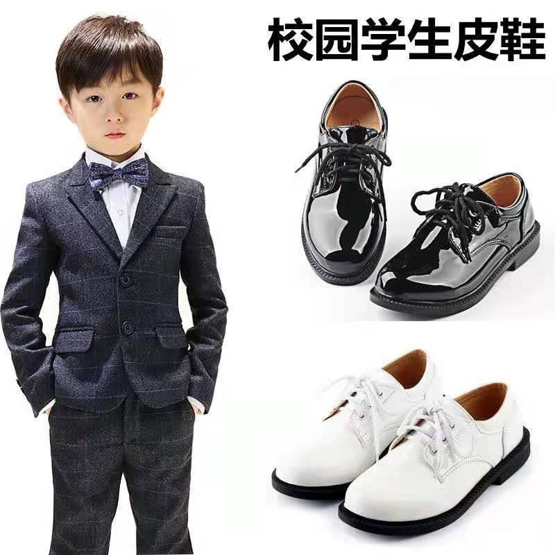 Boys' Leather Shoes Student Black Small Leather Shoes Campus - TikTok ...
