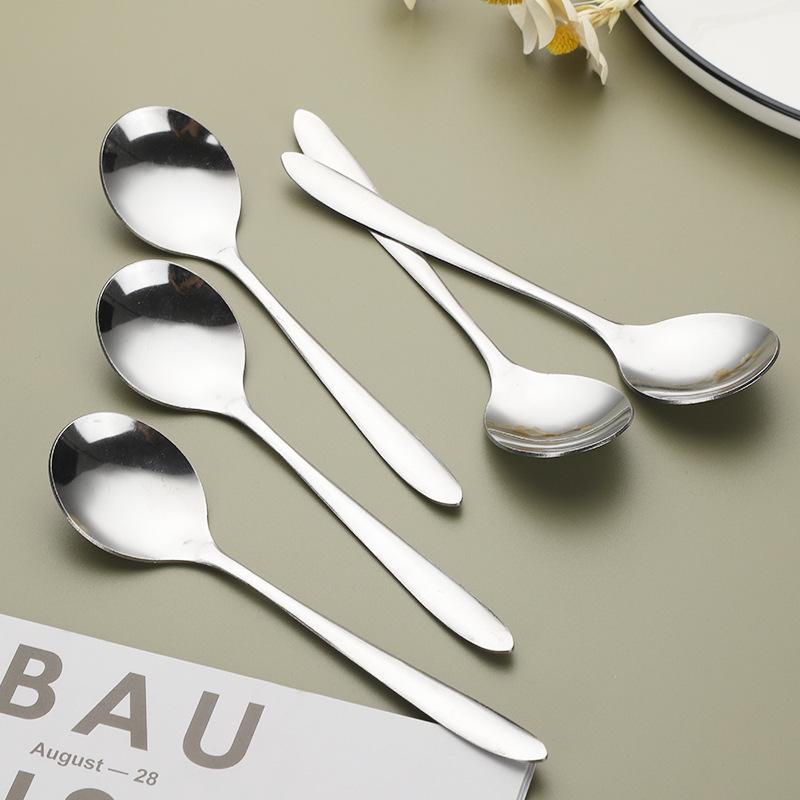 Stainless Steel Tableware round Spoon Watermelon Spoon Tip Spoon ...