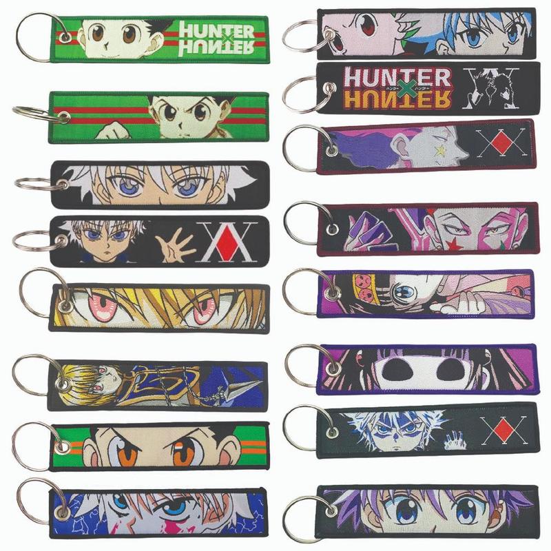 Hunter × Hunter Anime Gon Killua Keychain Embroidery Keytag Jet ...