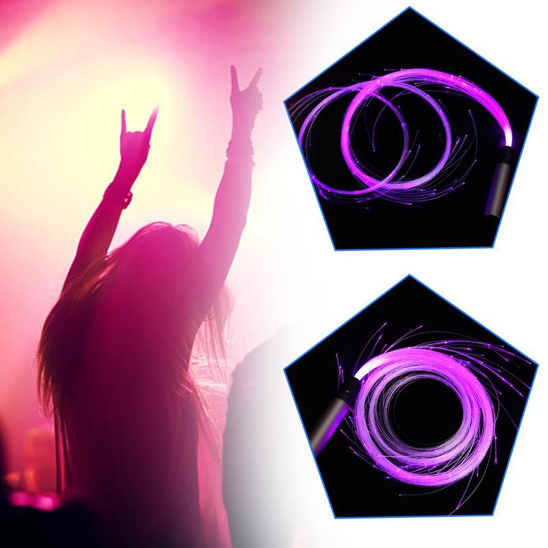 184cm LED Fiber Optic Dance Whip Luminous Multicolor Flash Lighting ...