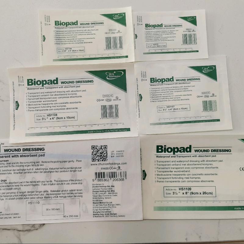 BIOPAD WOUND DRESSING WATERPROOF & TRANSPARENT PLASTER (1'pcs) - TikTok ...
