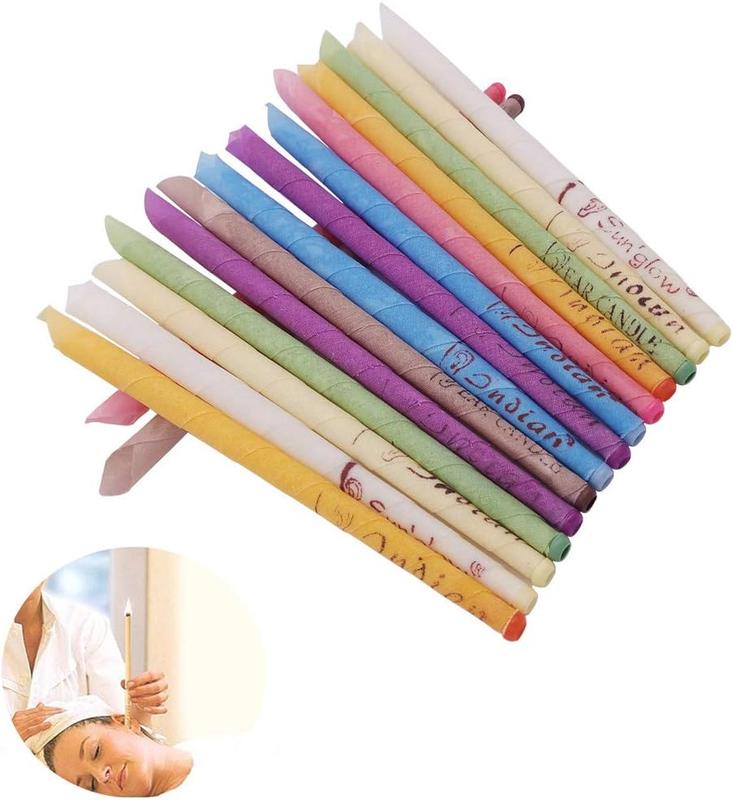 Geanco 2PCS Aroma Ear Candle Ear Wax Clean Removal Ear Care Therapy ...