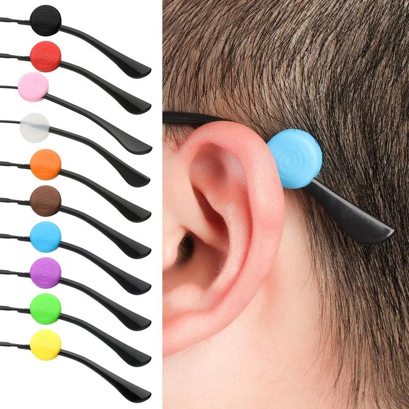 1 pair Silicone Grip Temple Tip Holder Eyeglasses Grip Ear Hook ...