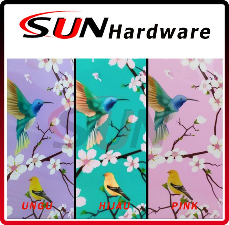 Fiber Pagar Plastik Bunga Sakura Ungu Pink Hijau per meter - Shop ...