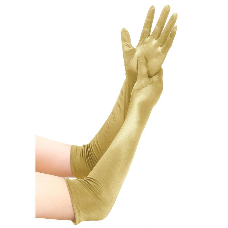 Long Opera 1920s Satin Gloves For Women Elbow Length Party Costume ...