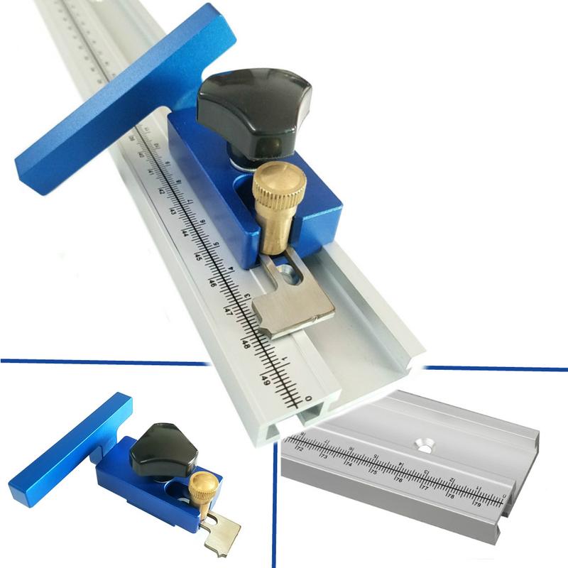 Woodworking T Tracks Slot Miter Track Stop 400/600/800 Aluminum ...
