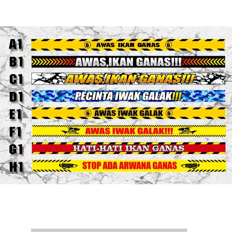 Stiker Aquarium STICKER AWAS IKAN GALAK stiker list depan WATERPROOF ...