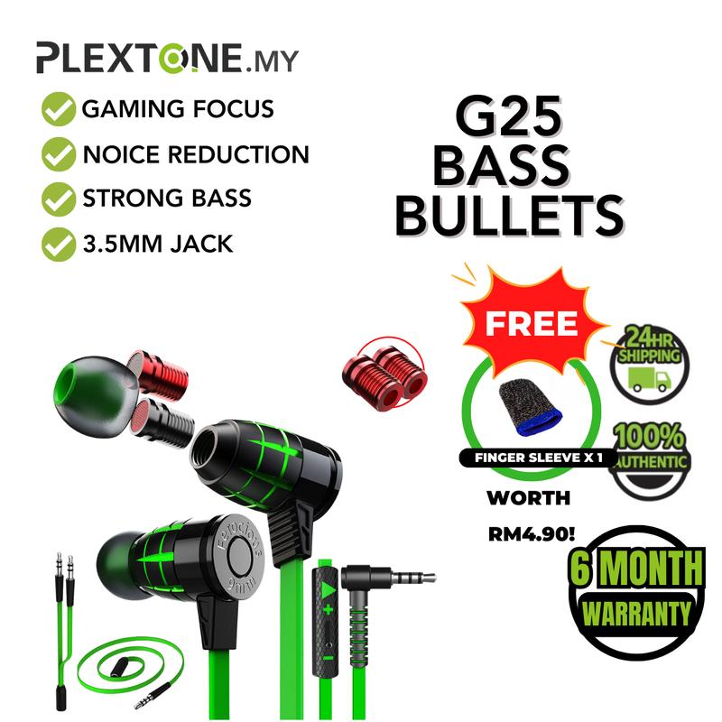PLEXTONE G25 Mark III Super Bass Bullets Style Gaming Earphone - TikTok ...