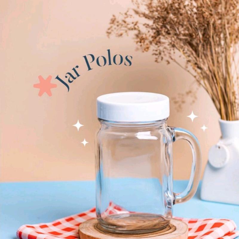 Drinking Jar Gelas Kaca aesthetic Gelas Jar Kaca Polos Tutup - Shop ...