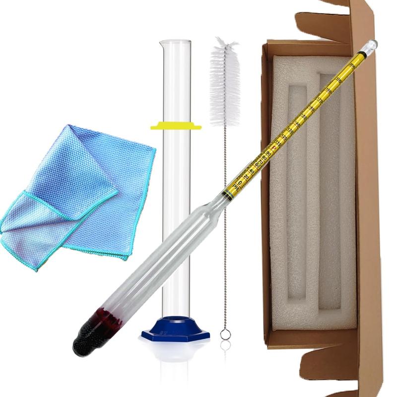Hydrometer Meter Test Kit 0-200 Proof & Tralle,with Glass Test - TikTok ...