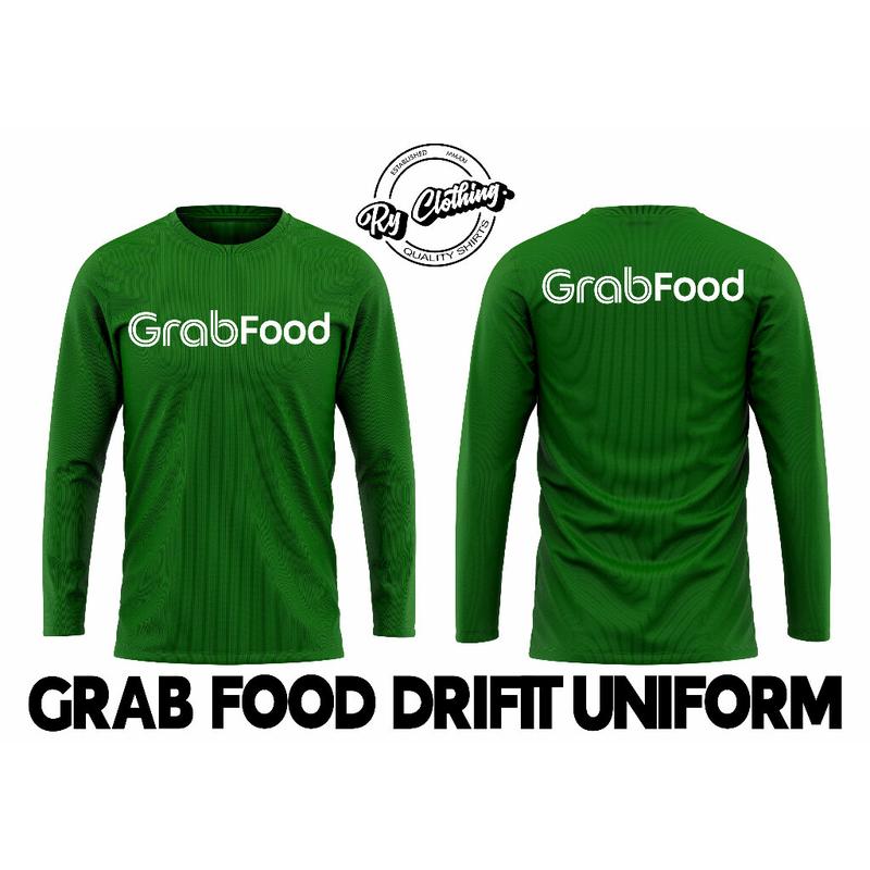 GRAB FOOD RIDER LC 587 Baju-T Lengan Panjang, Jualan Panas pada ...