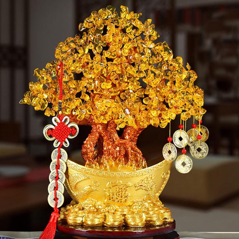 Yuanbao-Hiasan pokok nasib, jongkong emas, kekayaan, wang - TikTok Shop ...