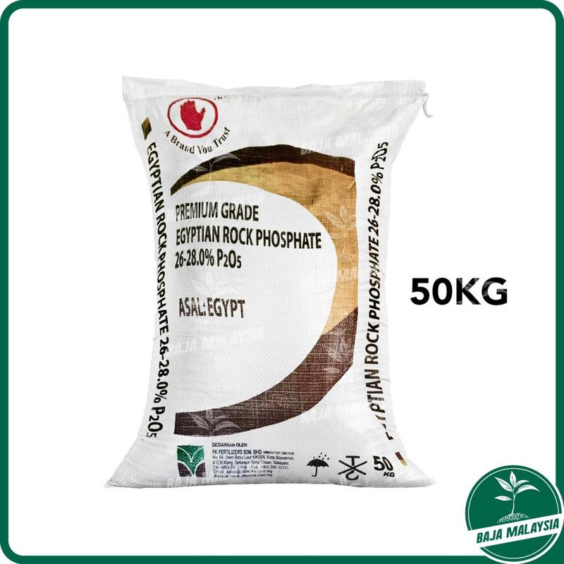EGYPTIAN ROCK PHOSPHATE 26% 50KG Baja Akar Tinggi Fosforus Mesir ...