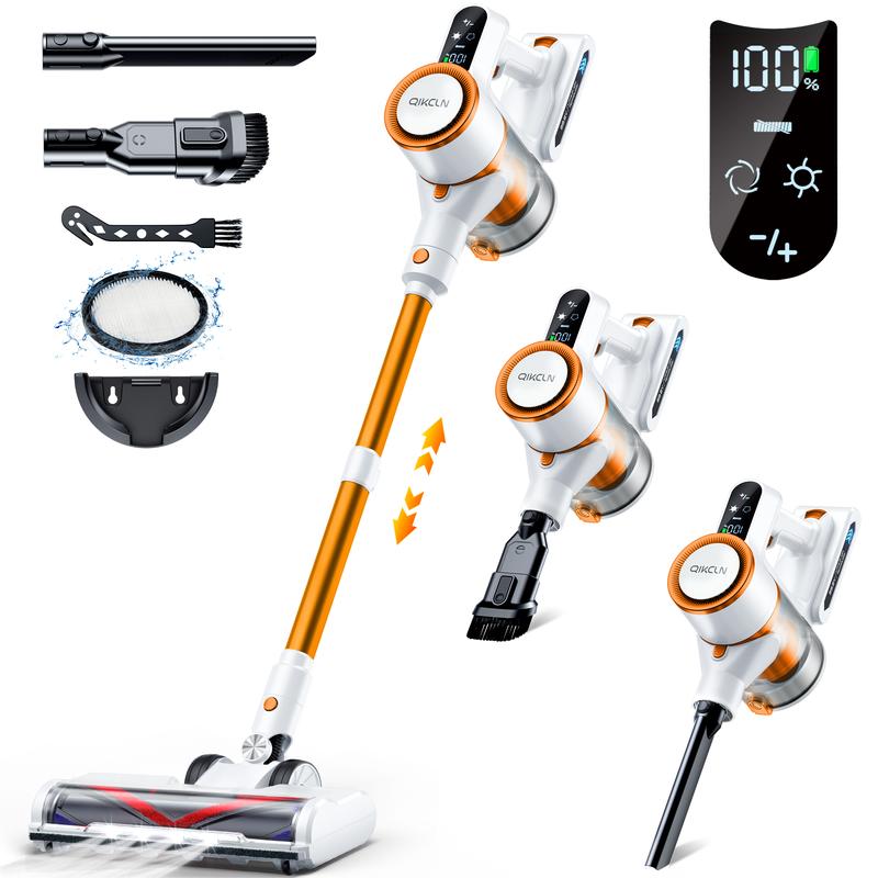 Qikcln VC01/VC02 Cordless Vacuum Cleaner with 20Kpa Power & LED ...