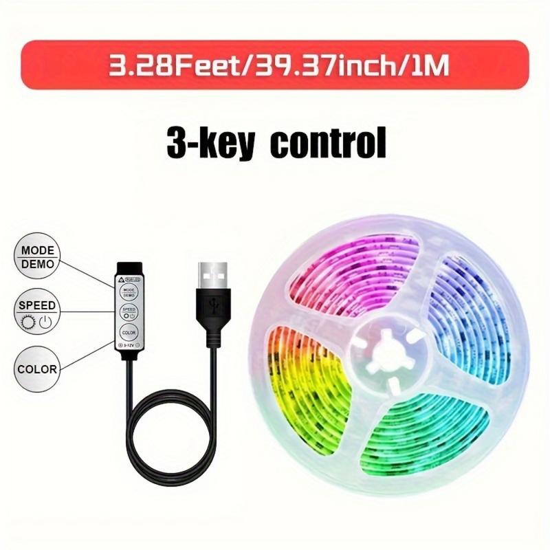 1 Set Of RGB 2835 LED Light Strip, 5V USB LED Flexible Strip - TikTok ...