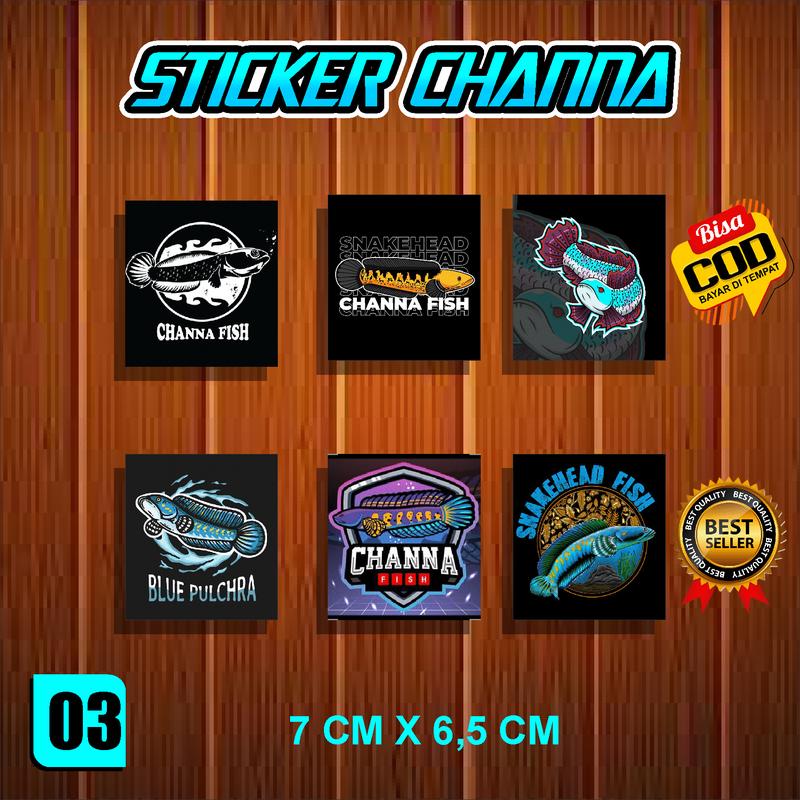 Sticker Ikan Channa Bahan Vinil Premium 1 set isi 6 pcs & 1 set - Shop ...