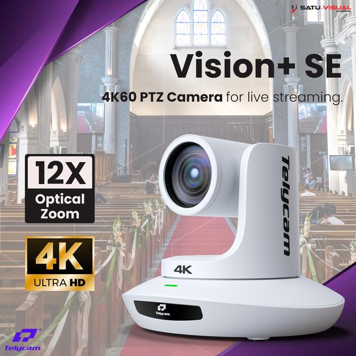 Jual Telycam Vision+ SE 12X - 4K60 PTZ Camera untuk Live Streaming ...