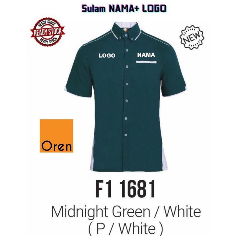 BAJU KORPORATE MIDNIGHT GREEN LENGAN PENDEK F11681 JENAMA OREN - TikTok ...