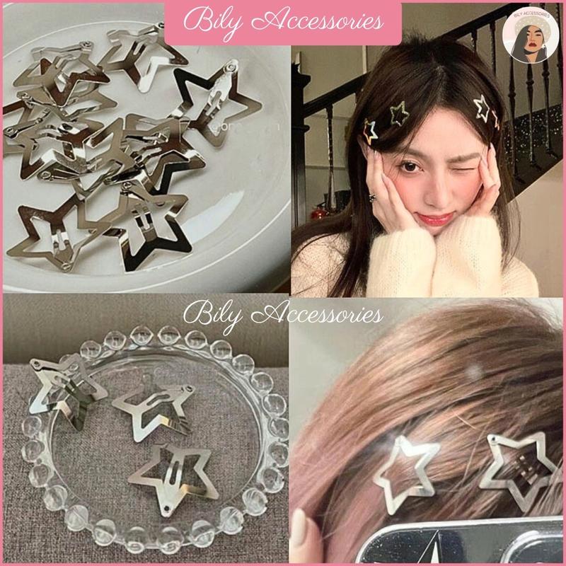 [BILY] Set 5 kẹp tóc hình ngôi sao 5 cánh phong cách Y2K dễ thương ...