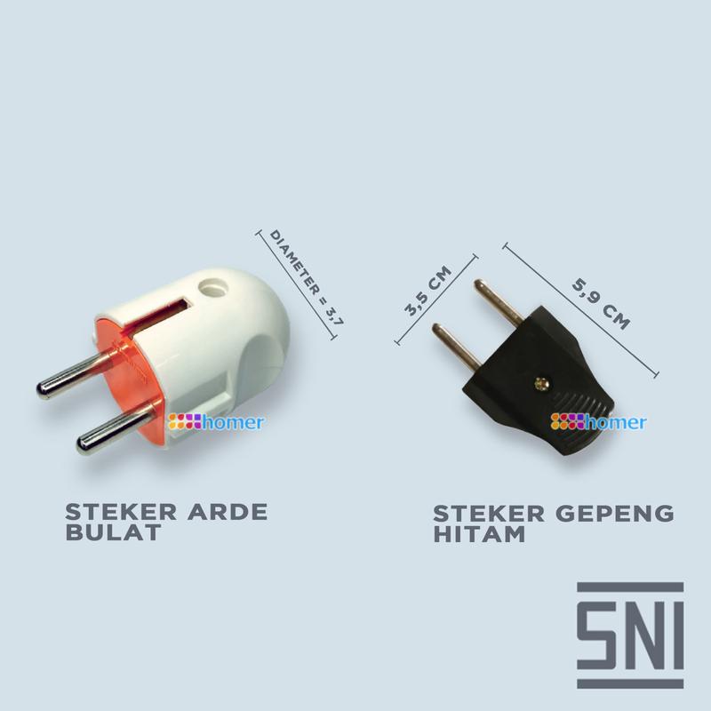 Steker Arde ground kepala colokan putih Bulat Oval plug adapter - Shop ...