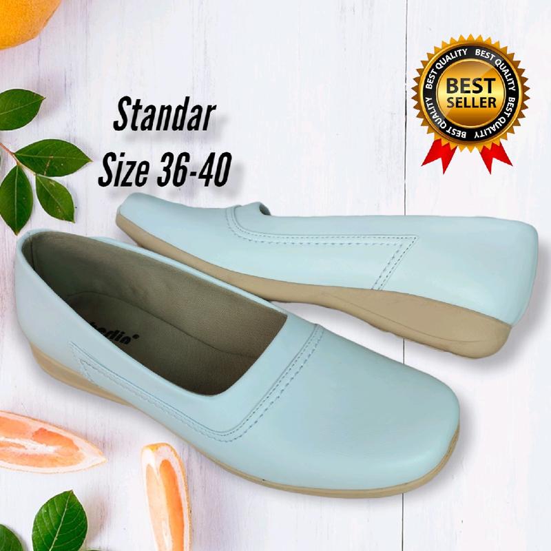 Sepatu wanita akper putih/sepatu pantofel wanita perawat plat shoes ...