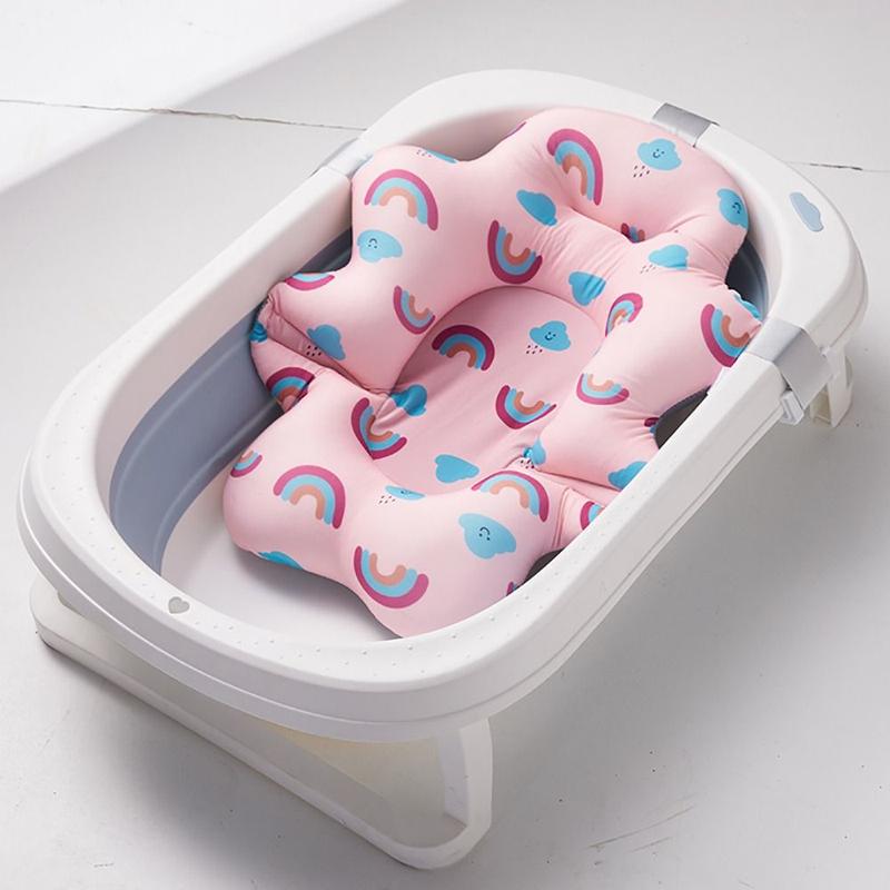 1PC Portable Lycra Cotton Baby Bath Mat Bathing Tool Bath Accessory ...