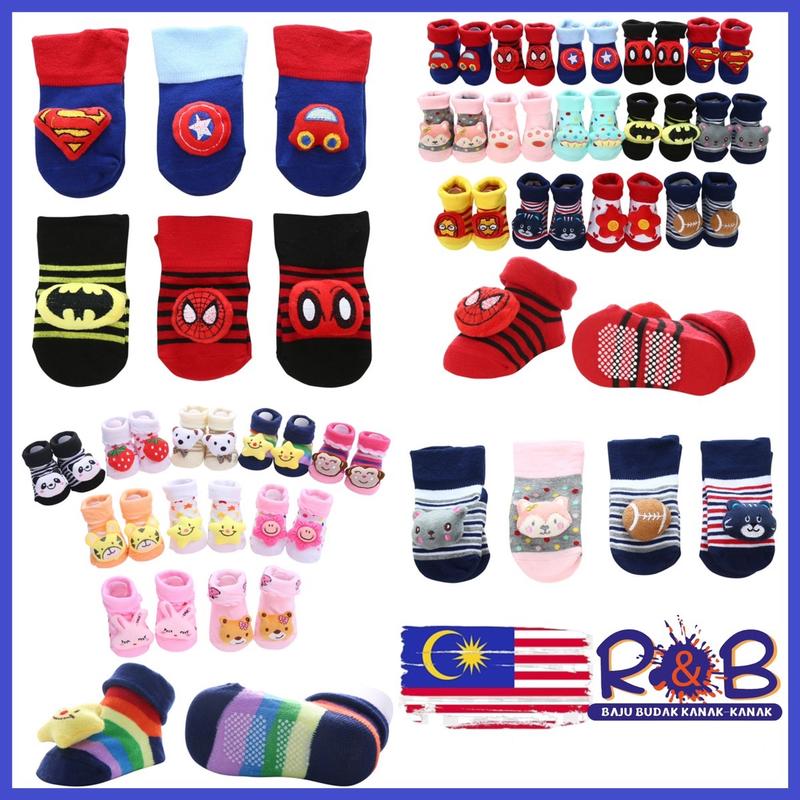 New Born Baby Socks Cartoon Anti-slip Floor Baby Socks Kids Baby ...