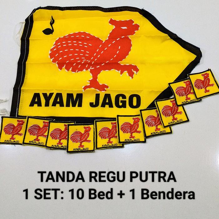 Jual 1 Bendera Regu +10 Badge Tanda Regu Pramuka Putra 1 Set - KAMBING ...