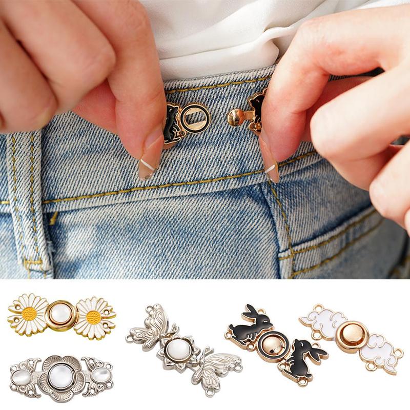 Daisy Flowers Pin Waist Clip Metal Snap Fastener Pants Hanfu - TikTok ...