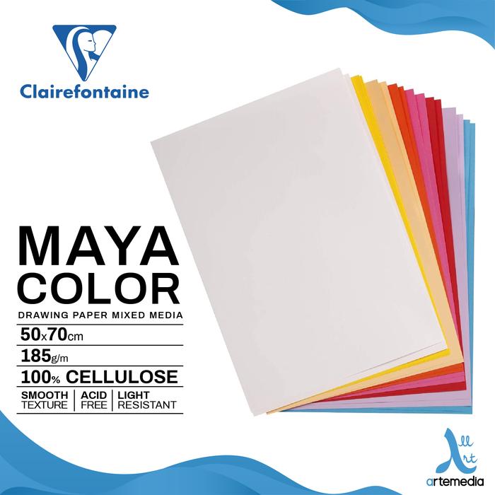Jual Clairefontaine Maya Color 50x70cm 185gsm Acid Free | Thick Smooth ...