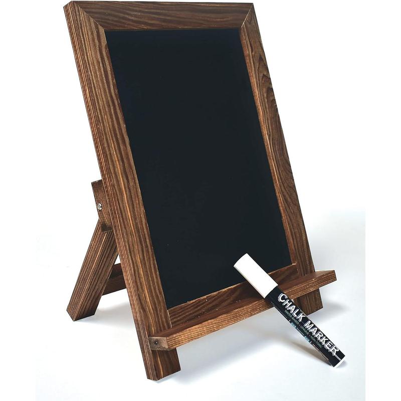 Framed Tabletop Chalkboard Sign, 9.5" x 14", Rustic Frame, Small ...