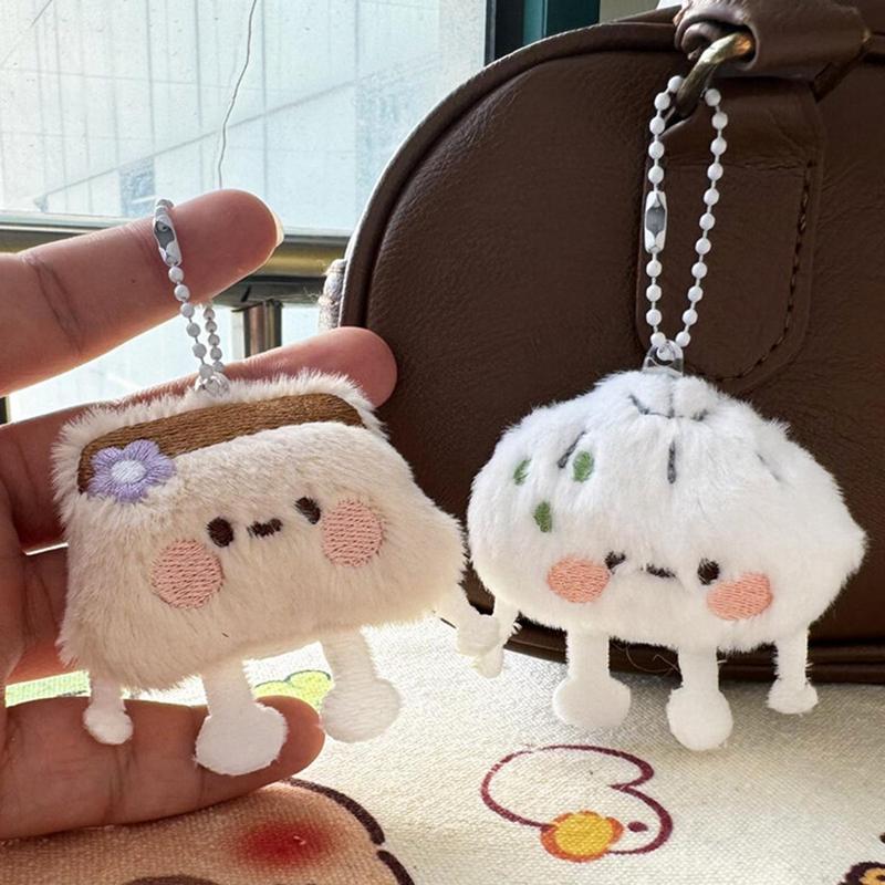 Creative Fashion Cute Food Shaped Plush Doll Keychain Dumpling - TikTok ...