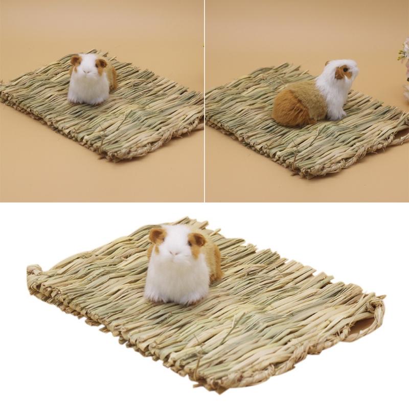 2024 New Pet Straw Mat Rabbit Chew Hay Toy Hamster Kitten Puppy ...