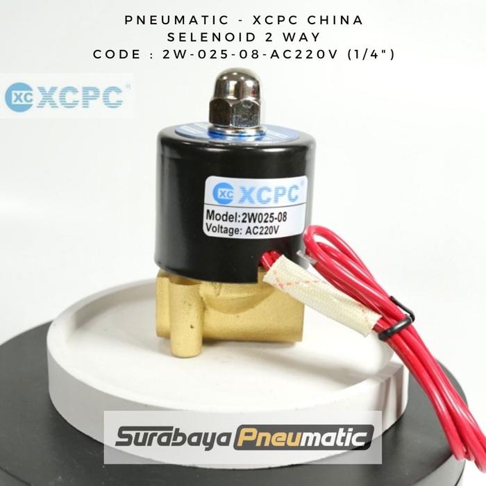 Jual Solenoid Valve 2 way - 2W-025-08-AC220V (Drat 1/4" ) - XCPC ...