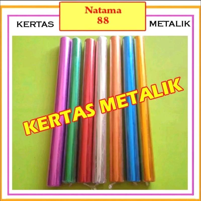 1 Gulung Kertas Mas Metalik Isi 10 Lembar Paper - Shop | Tokopedia