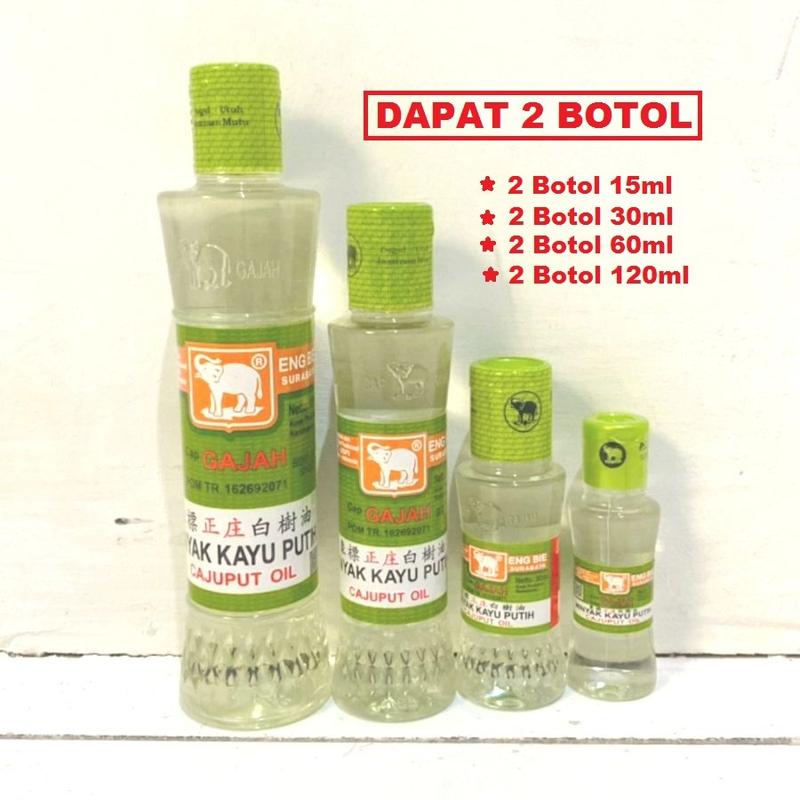 2 PCS Minyak Kayu Putih Cap Gajah 15ml, 30ml, 60ml, 120ml - Shop | Tokopedia