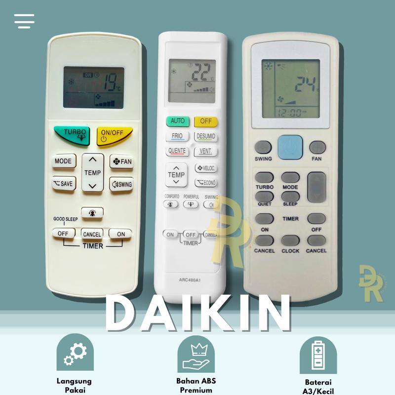 Remot Remote AC DAIKIN Malaysia Thailand Multi Inverter ARC480A35 ...