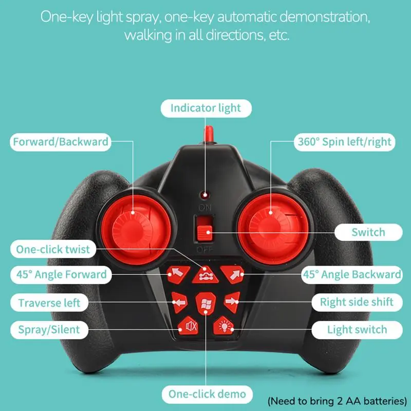 Travel Remote Control Stunt Twist Car, Battery Powered Remote Control ...