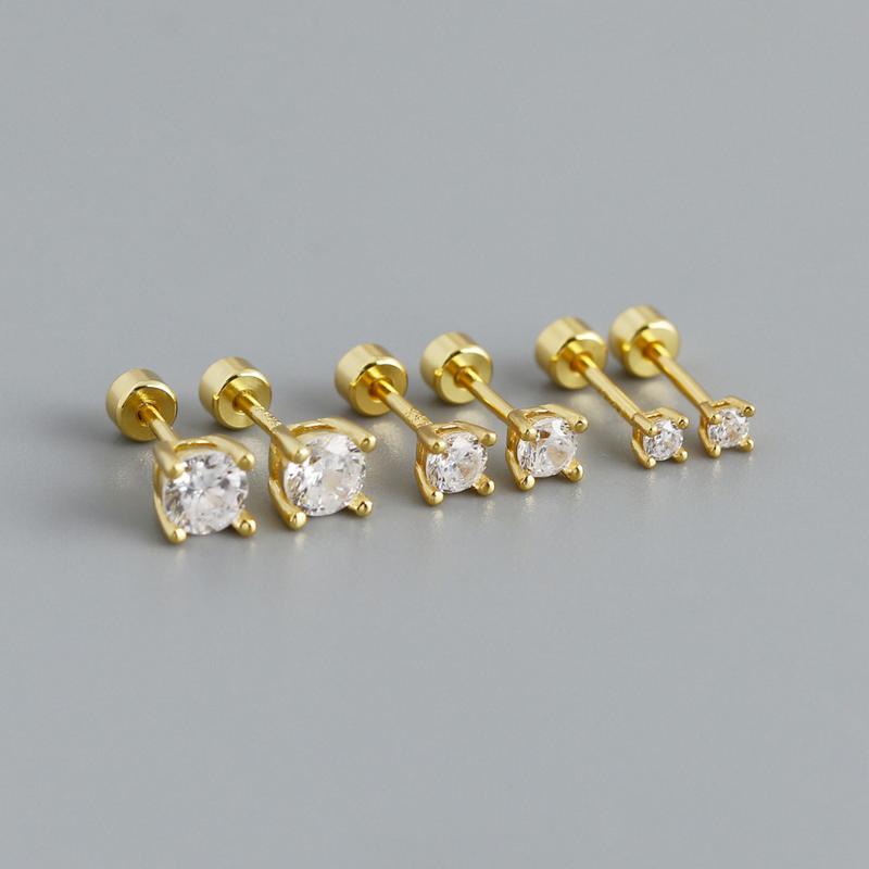 Anting-anting Skru Tebuk, Gaya Eropah dan Amerika, Perak S925, - TikTok ...