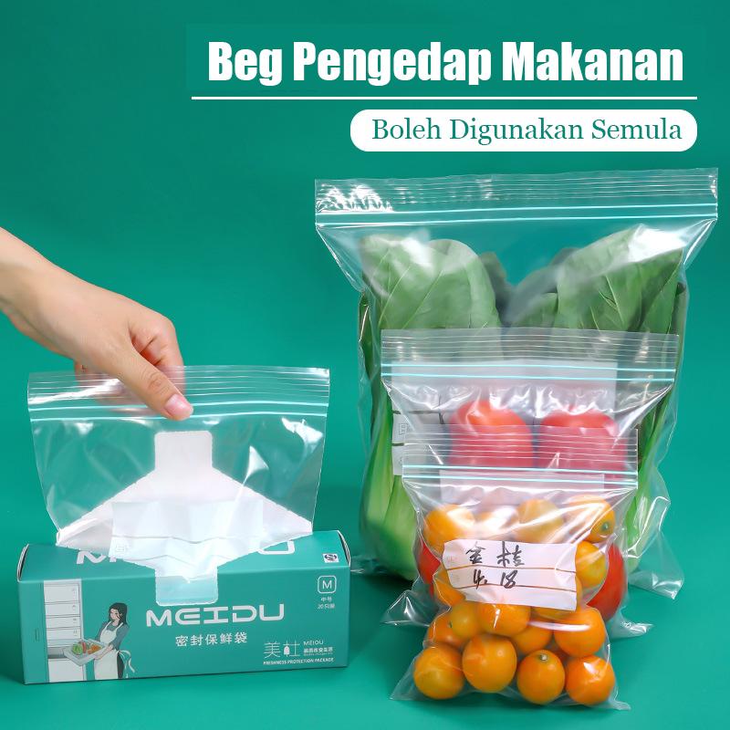 Beg Pengedap Makanan, Ziplock Plastic Bag, Boleh Digunakan Semula ...