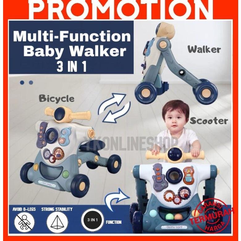 ~SHIP FROM KL~ Baby Walker 3in1 Multi Function Music & Toys Push ...