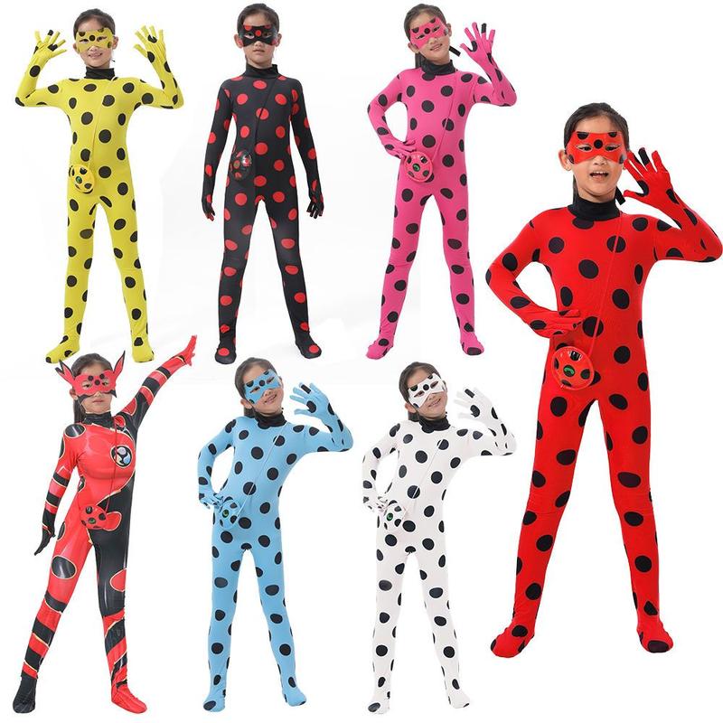 Miracle Girl Clothing Cosplay Children Ladybug Girl Reddy Costumes ...