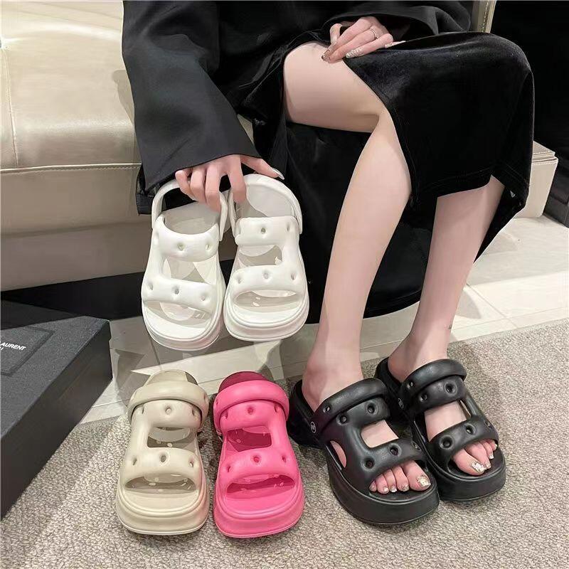 Eva stepped on poop feeling hole shoes for women in summer, indoor ...