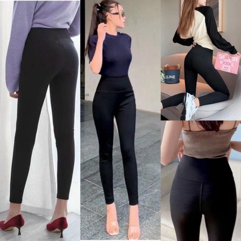 Quần Legging nữ cạp cao chất vải umi dày dặn không cắn ch - TikTok Shop ...