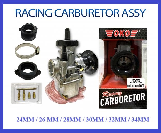 OKO Racing Carburetor Assy 24mm/26mm/28mm/30mm/32mm/34mm - TikTok Shop ...
