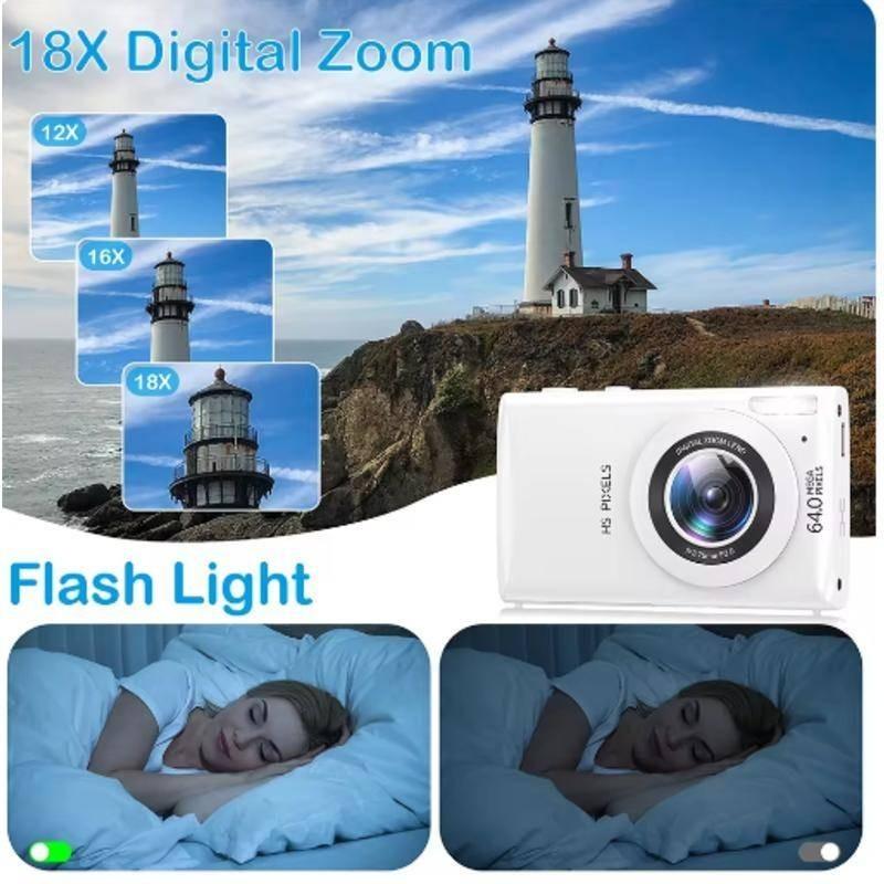 4K HD Digital Camera Student Music Digital Camera Portable 64M - TikTok ...