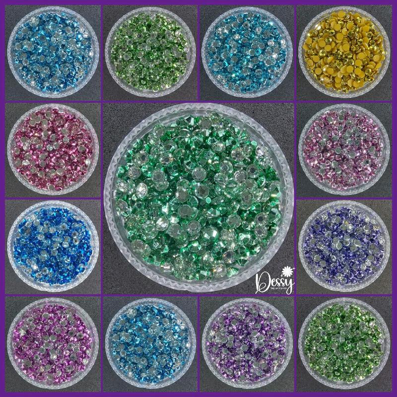 3mm Rhinestones Metallic Colors 100 pcs - Nail Art Rhineston - TikTok ...