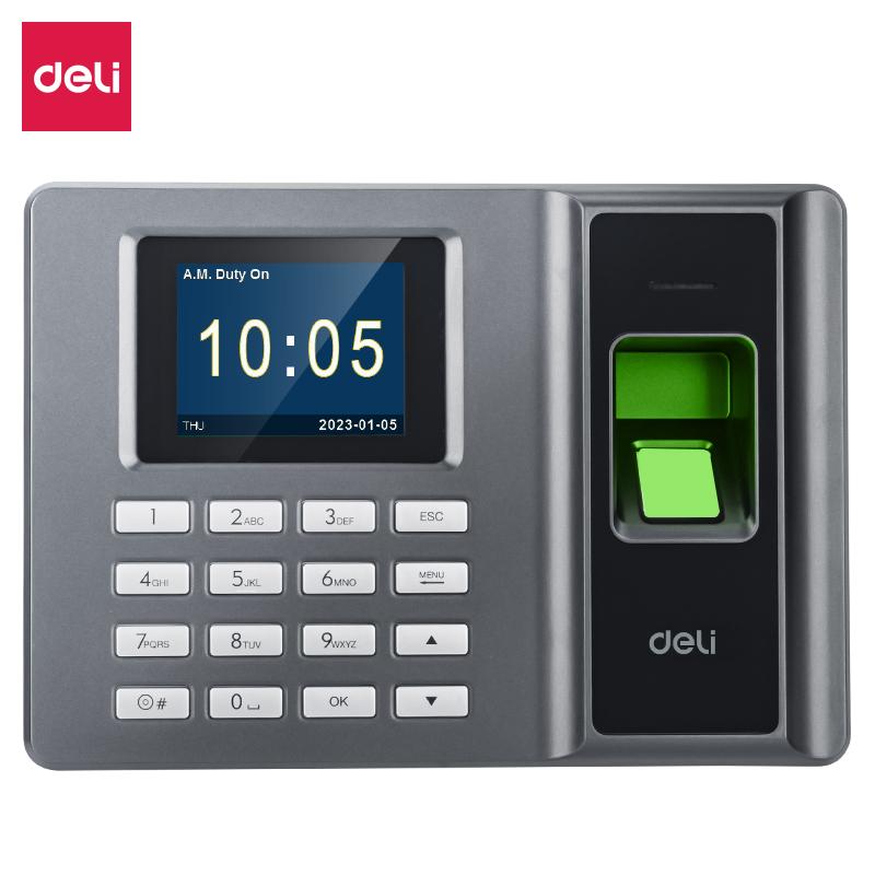 Deli Fingerprint Attendance Machine LCD Screen Intelligent Biometric ...