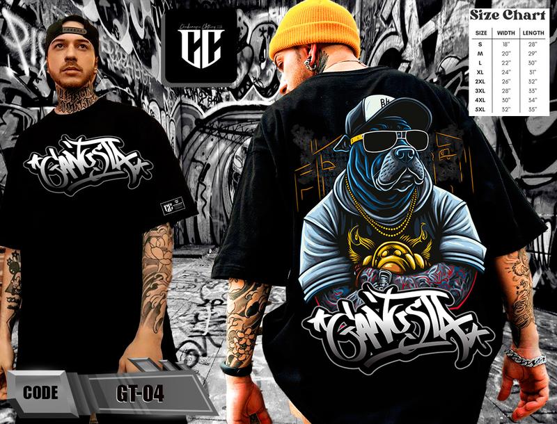 GANGSTA TSHIRT DESIGN OVERSIZED SHIRTS Menswear Top - TikTok Shop ...